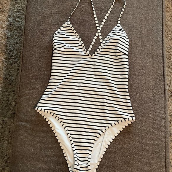 Swim | Large Striped Swimsuit Adjustable Straps P123 | Poshmark